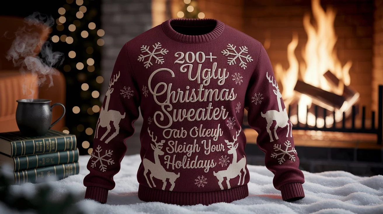 200+ Ugly Christmas Sweater Puns to Sleigh Your Holidays - Puns Infinity